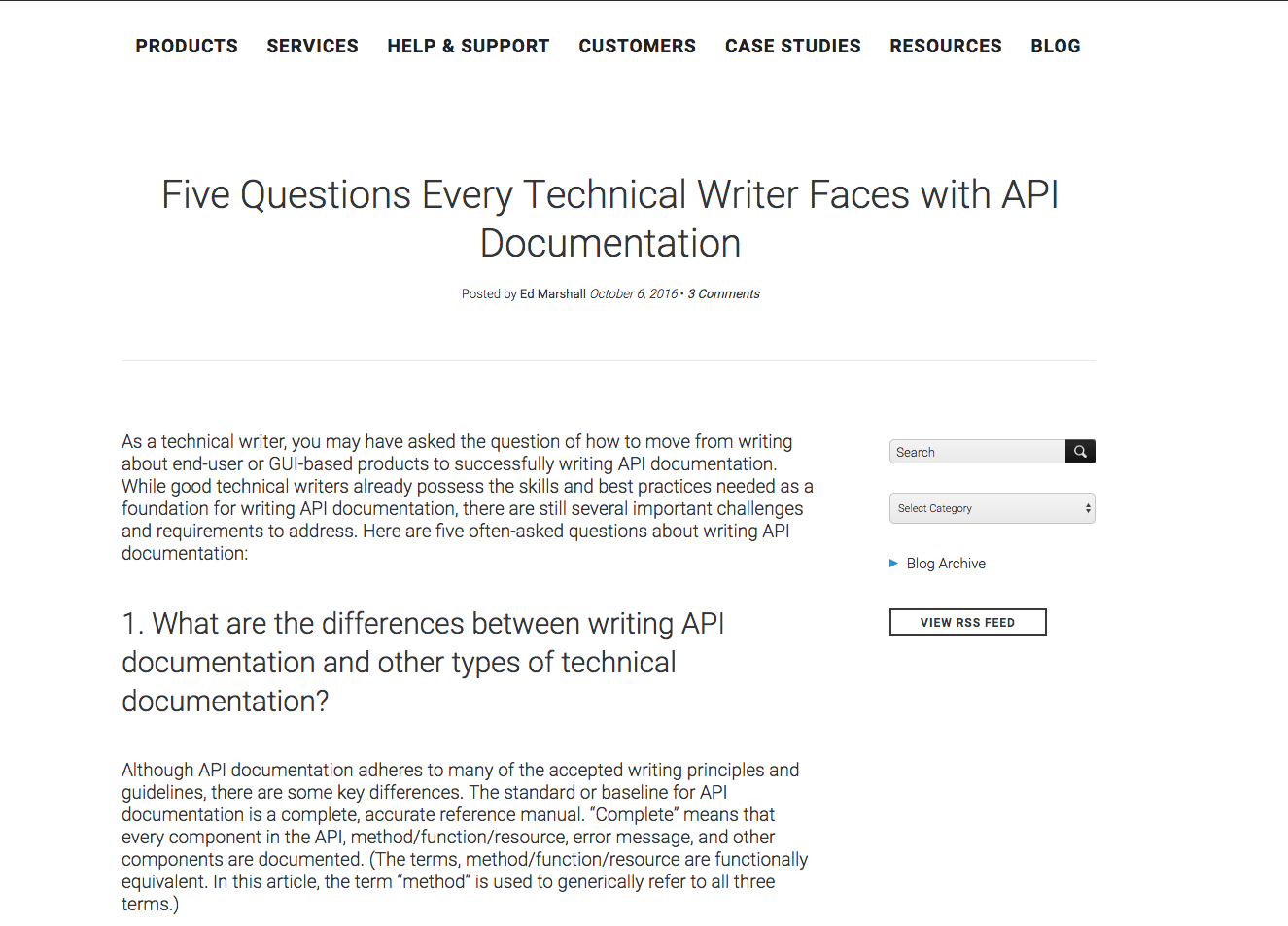Five Questions Every Technical Writer Faces with API Documentation - MadCap Software - DocToolHub